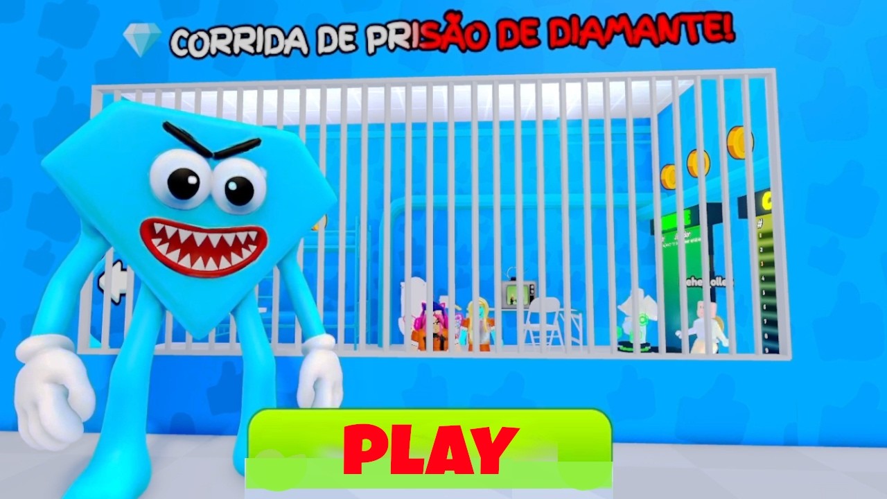 DIAMOND SHAPE PRISON RUN! [NEW ESCAPE] 💎Obby BARRY VERSÃO DIAMANTE ...