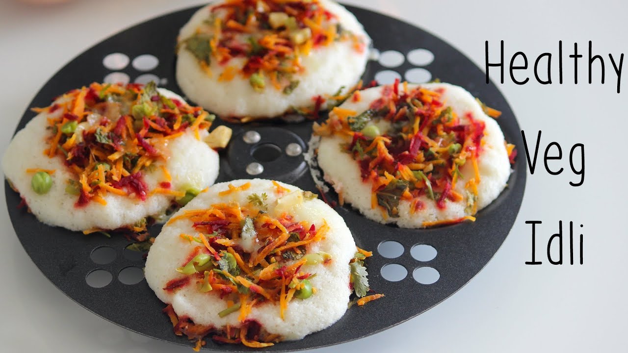 Vegetable idli with cheese- Very healthy, nutritious and tasty ...