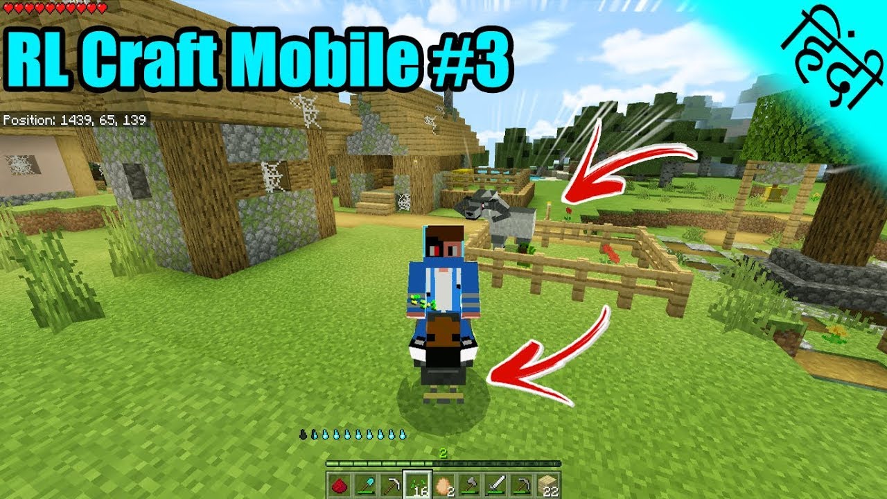 RL Craft Mobile #3 - Build Farm & Aaj Tame kya | Minecraft PE in Hindi ...