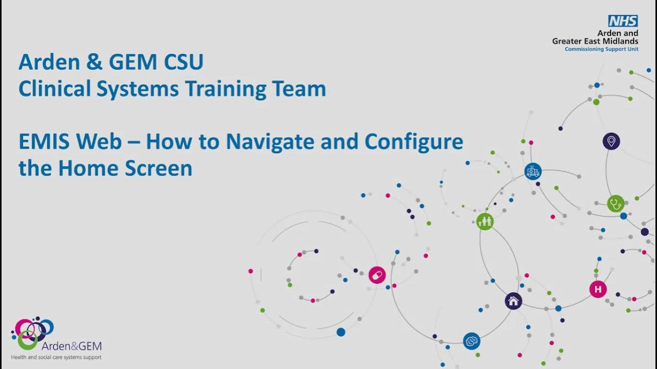EMIS Web How to Navigate the Home Screen - YouTube