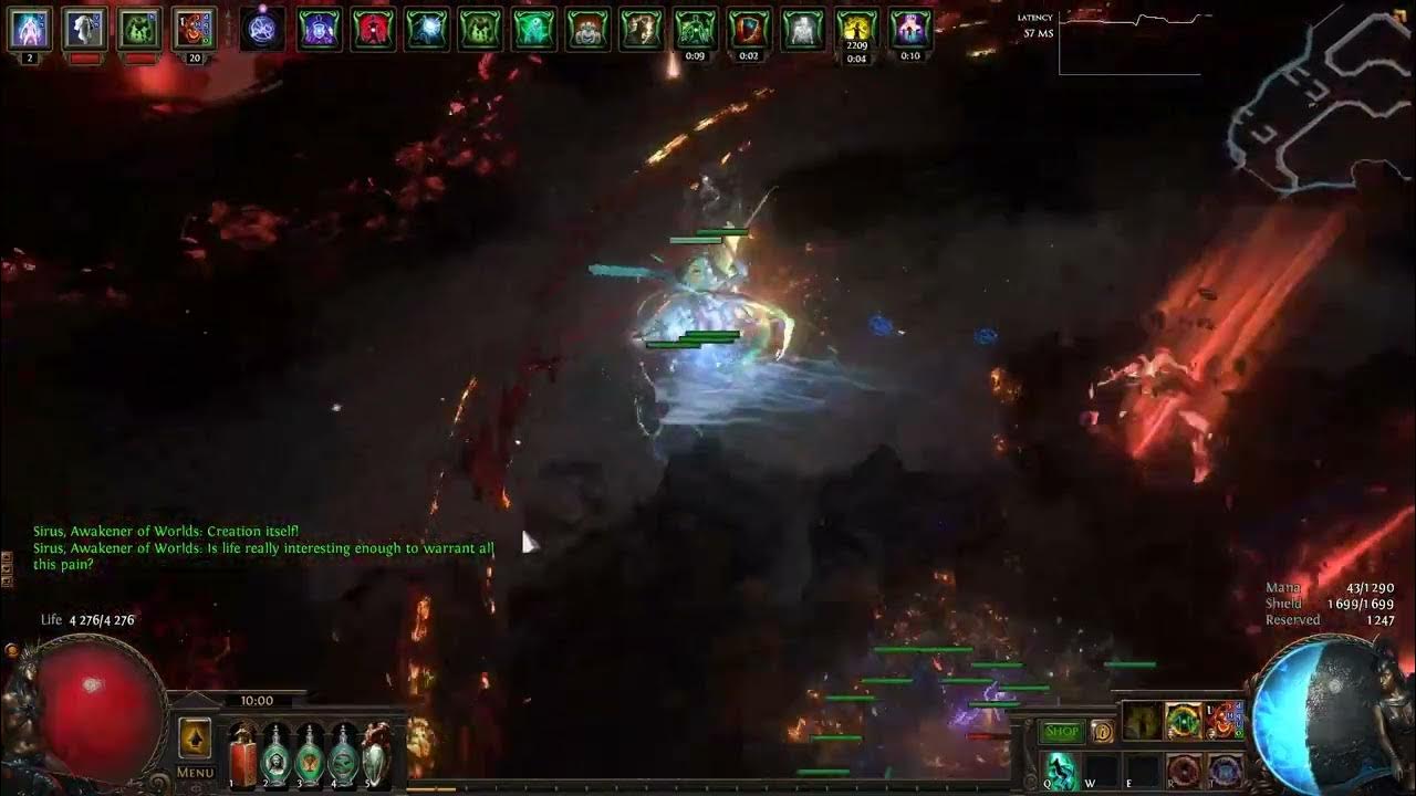 Poison SRS vs Sirus, Awakener of Worlds - Path of Exile 3.21 - YouTube
