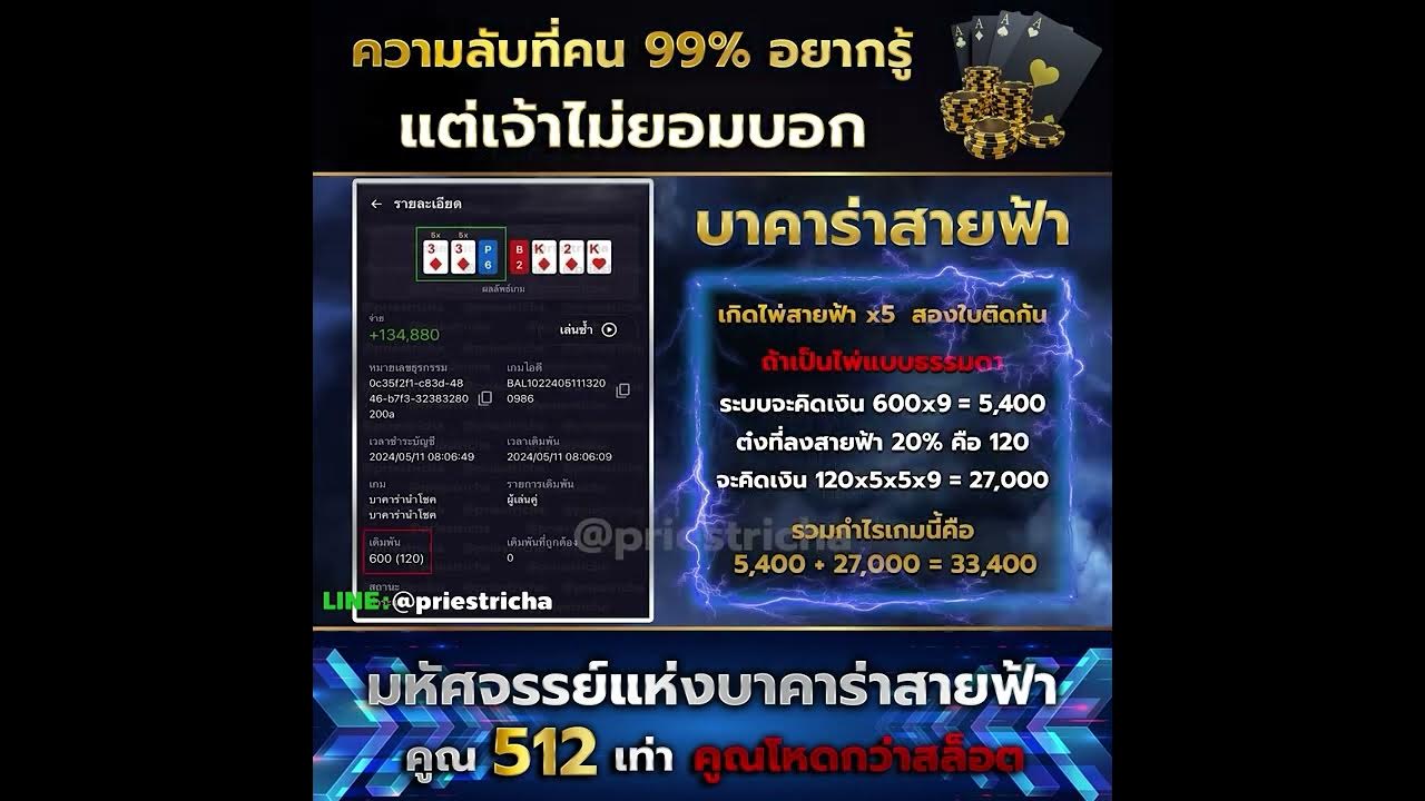 เกร็ดความกับ Max99th ตอนที่ 1 : บาคาร่าสายฟ้า ความลับที่คนเล่นบาคาร่า 99% ไม่รู้ - YouTube