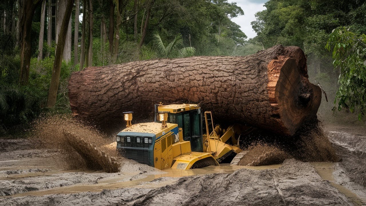 [EXTREME CONDITIONS] Tractors and Machines Working in Timber Extraction ...