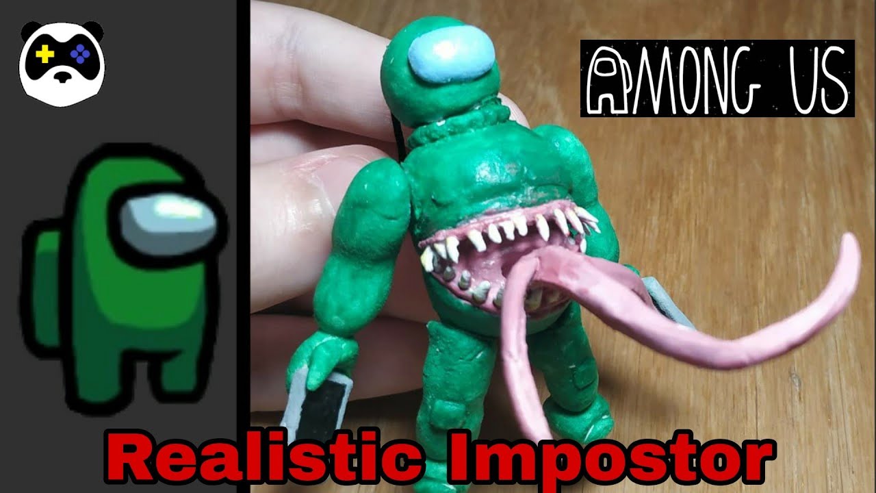 Making Creepy Impostor With Air Dry Clay... | Halloween Special / Among ...