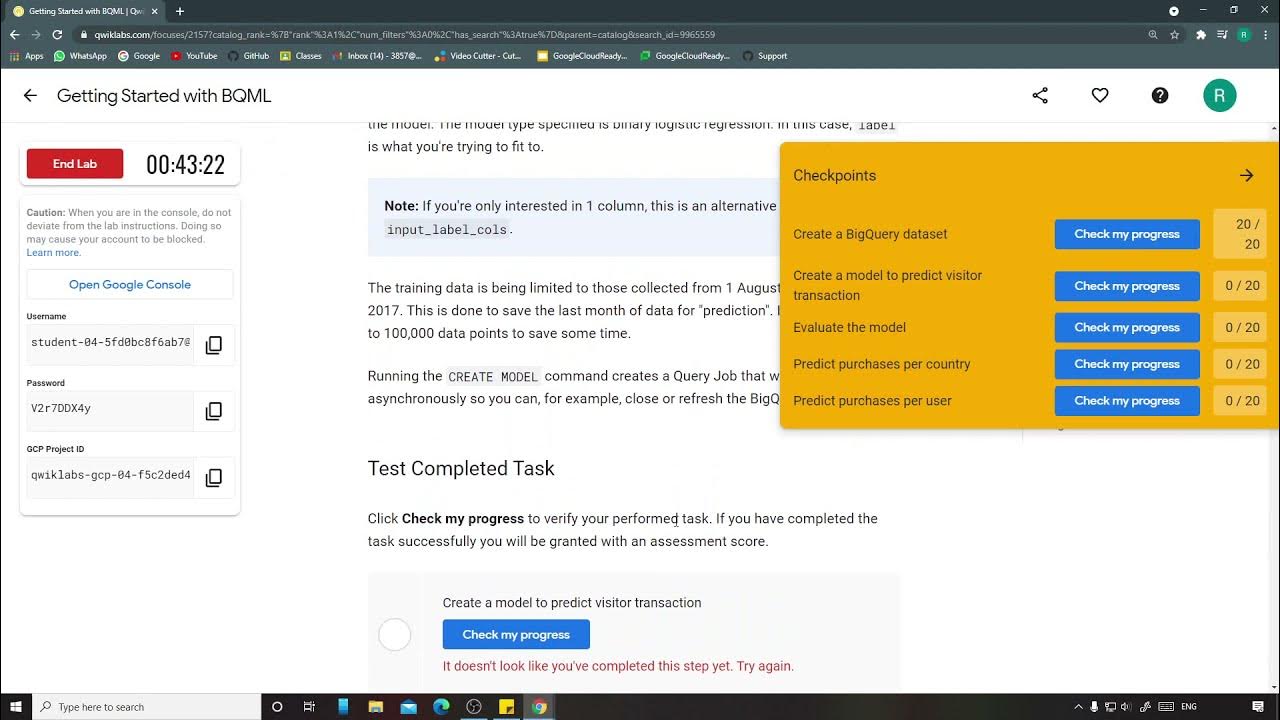 Getting Started with BQML | Qwiklabs [GSP247] - YouTube