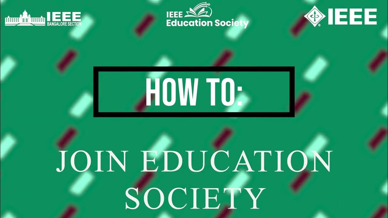 How to join IEEE Education Society - YouTube