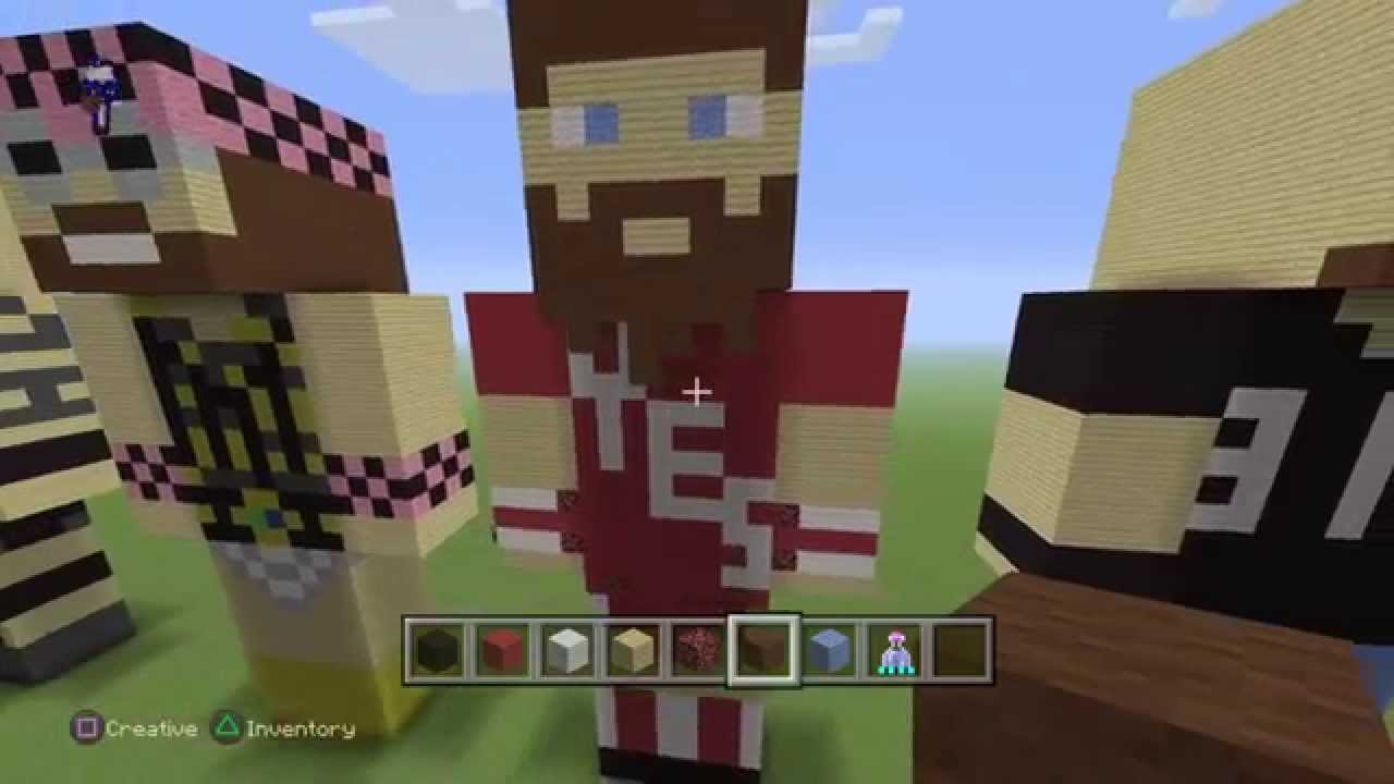 Minecraft Tutorial - How To Make A WWE Daniel Bryan Statue - YouTube