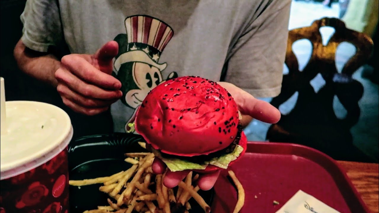 What Does the Secret DISNEYLAND RED Mickey Mouse 90th Birthday Burger ...