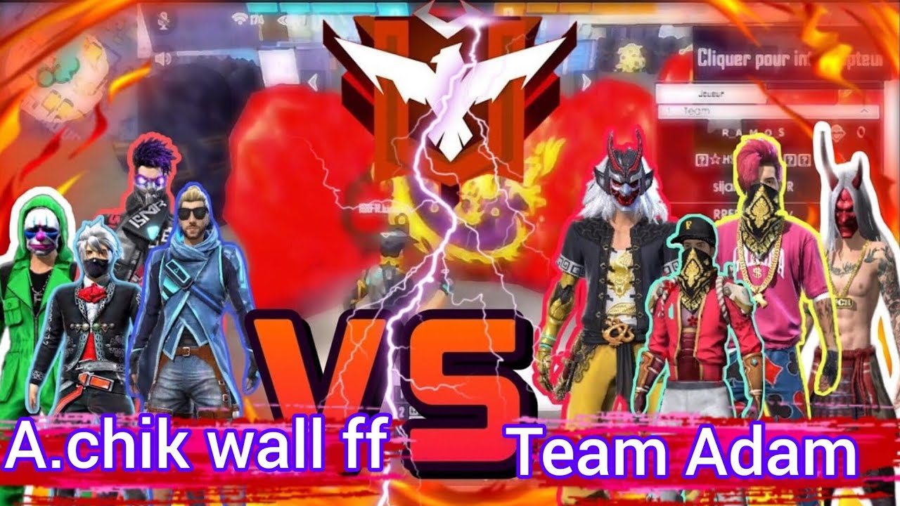 Team Adam vs A.chik wall ff guild vs guild custom challenge💪 - YouTube