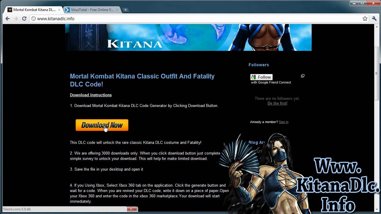 MK 9 Kitana Classic Outfit And Fatality DLC - YouTube