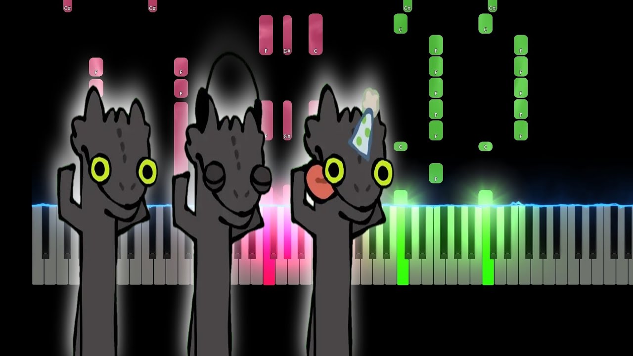 Toothless Dancing Meme (Piano Tutorial) - YouTube