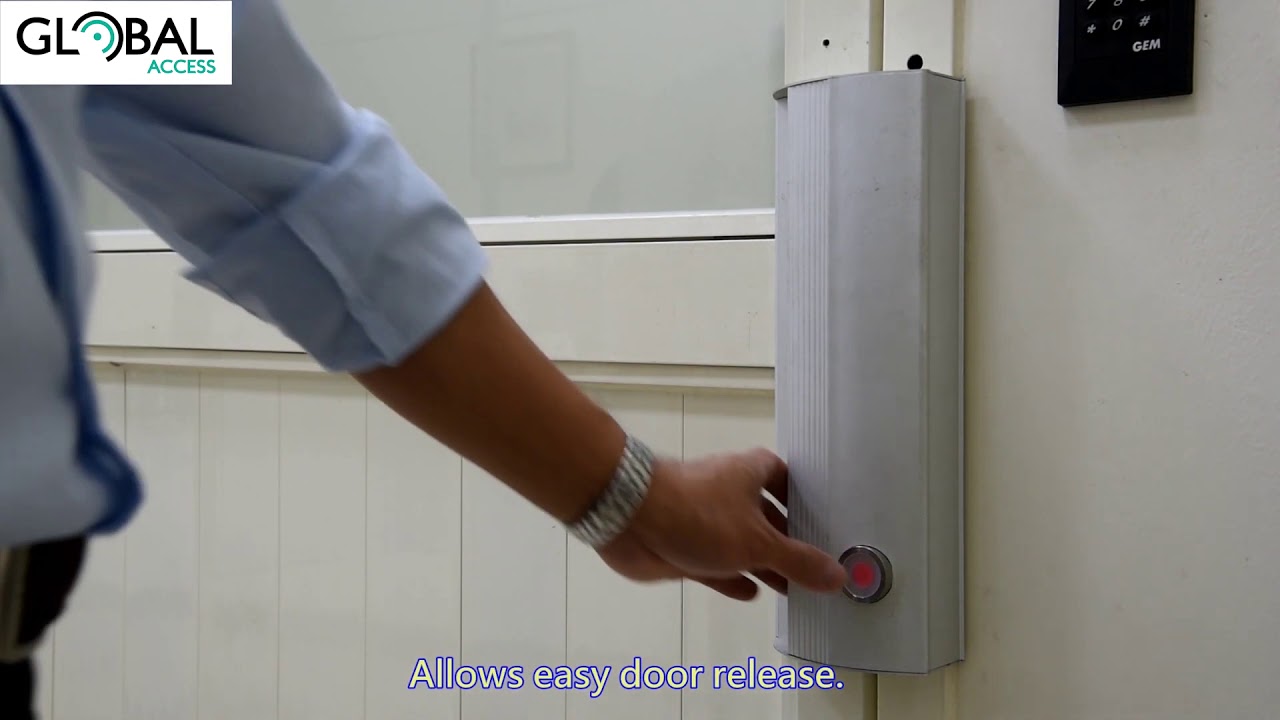 GLOBAL ACCESS - Magnetic Lock with Exit Button Internal Use (600lbs ...