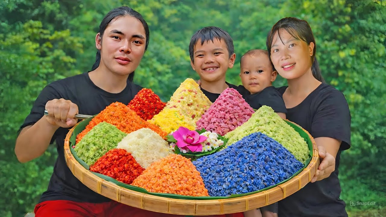 How to Cook Seven-Colored Sticky Rice Using Natural Ingredients ...