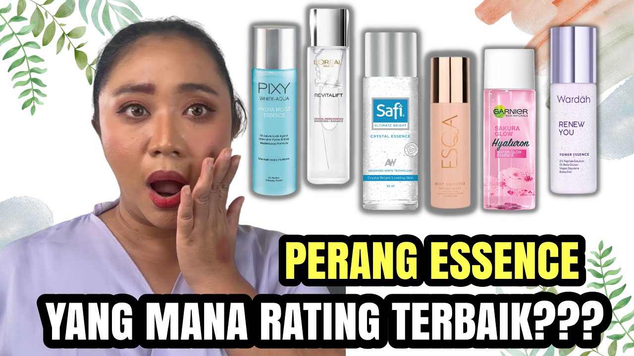 KONTES 7 ESSENCE YANG PALING NGARUH DI KULIT WAJAH AKU - YouTube