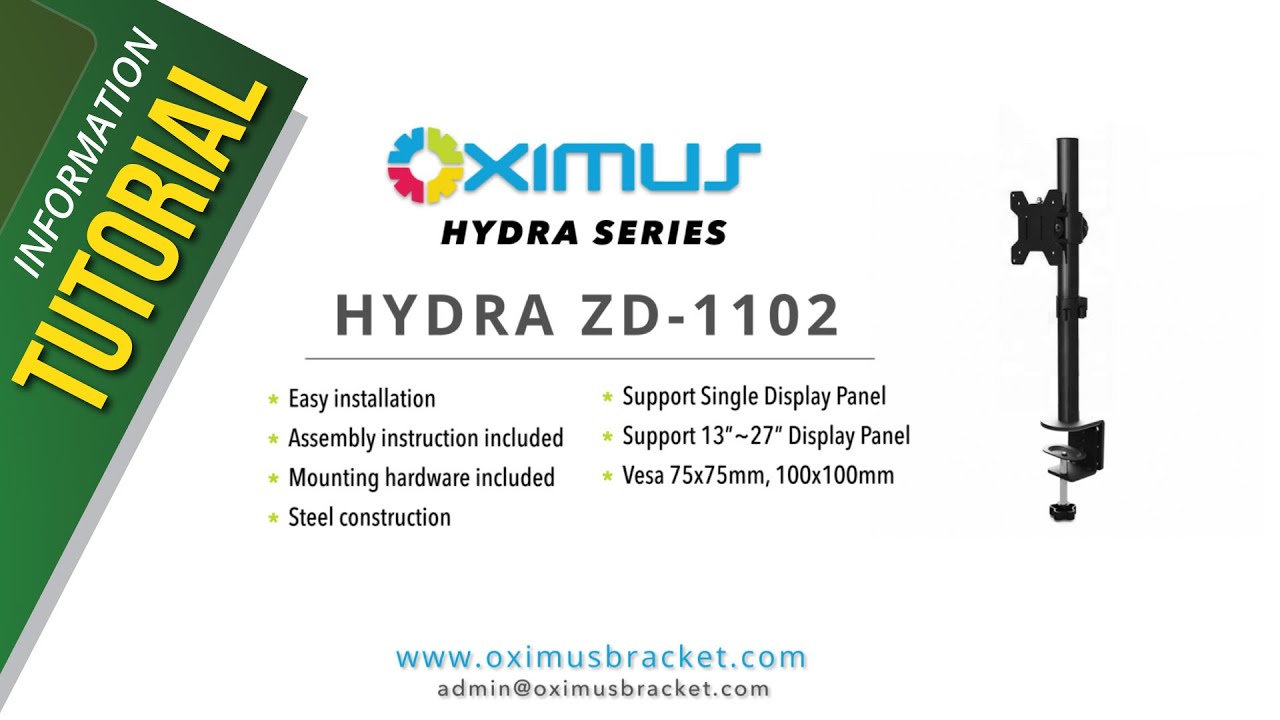 Oximus ZD1102 Bracket Information, Installation and Tutorial - YouTube