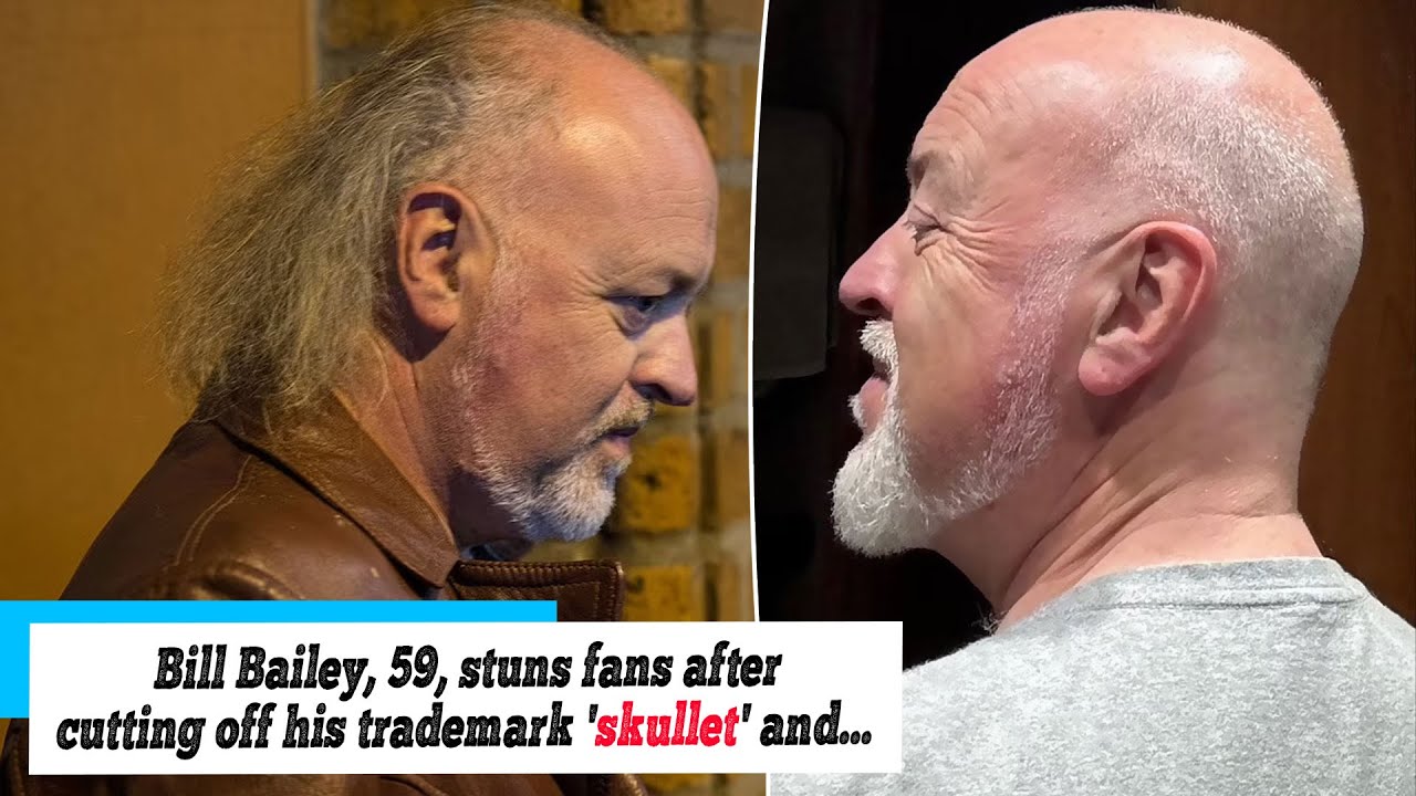 News: Bill Bailey, 59, stuns fans after cutting off his trademark 'skullet' and shaving his head ...