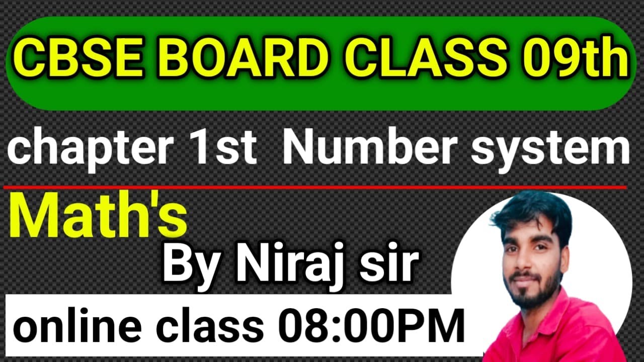 || CBSE BOARD CLASS - 9th || Math's || By - Niraj Sir - YouTube