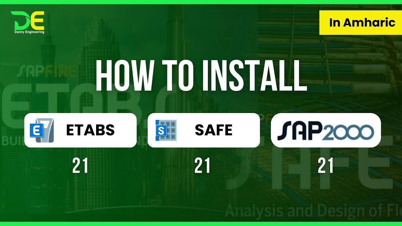 HOW TO INSTALL ETABS 21 SAFE 21 & SAP 25 SOFTWARE - YouTube