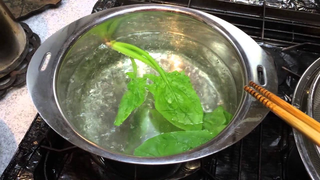 How to make Horenso no Ohitashi ほうれん草のおひたし - YouTube