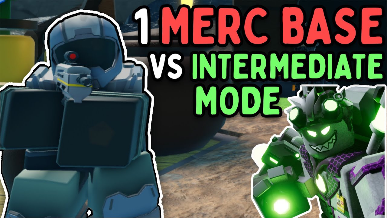 1 Mercenary Base VS Intermediate Mode | Tower Defense Simulator - YouTube
