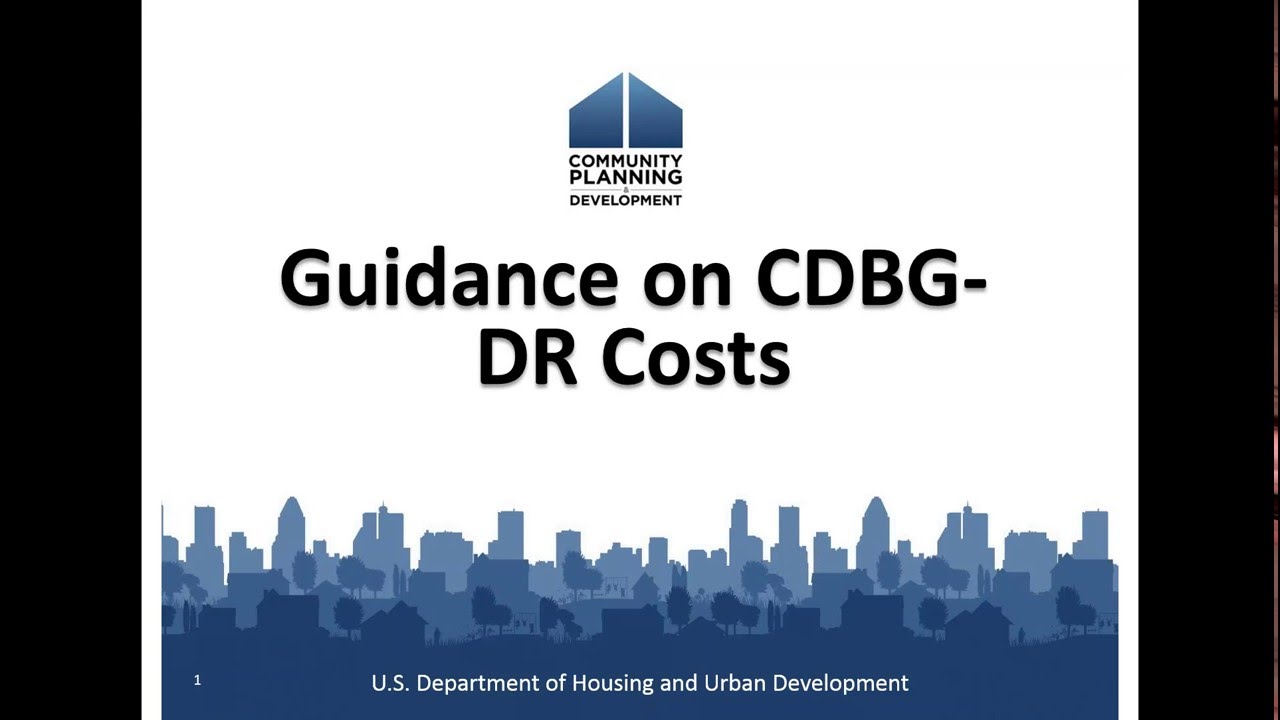 CDBG Webinar: 2016 CDBG-DR Program Planning, Administration & Activity ...