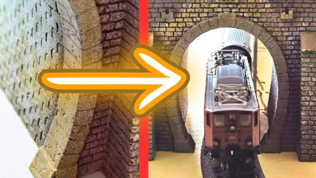 Modelleisenbahn H0: Tunnel-Innenwände! (TUTORIAL) - YouTube