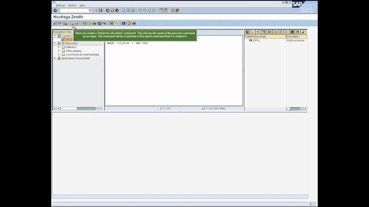 Hovitaga OpenSQL Editor for SAP - understanding queries - YouTube