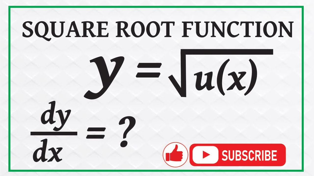 Derivative Of Square Root Function Rescue Math Academy YouTube