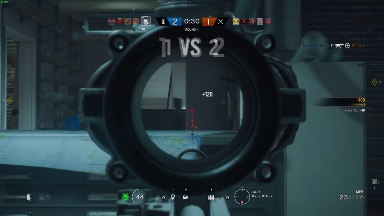 Rainbow 6 Siege 1v4 All Headshots Clutch - YouTube