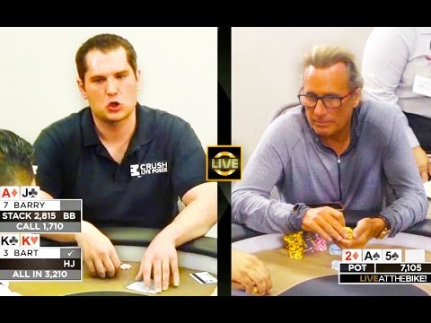 Bart Hanson & Barry Woods Lock Horns in a Massive Multiway Pot! ♠ Live at the Bike!
