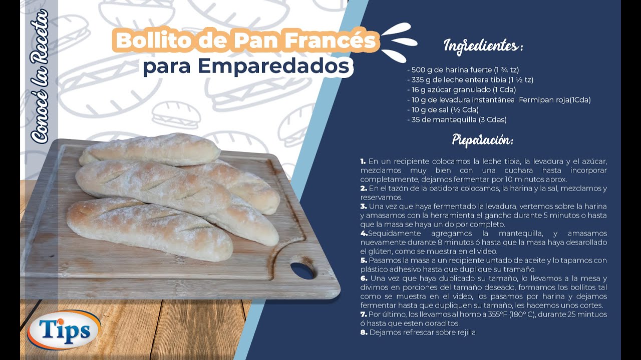 Bollito de Pan Francés para Emparedados - YouTube