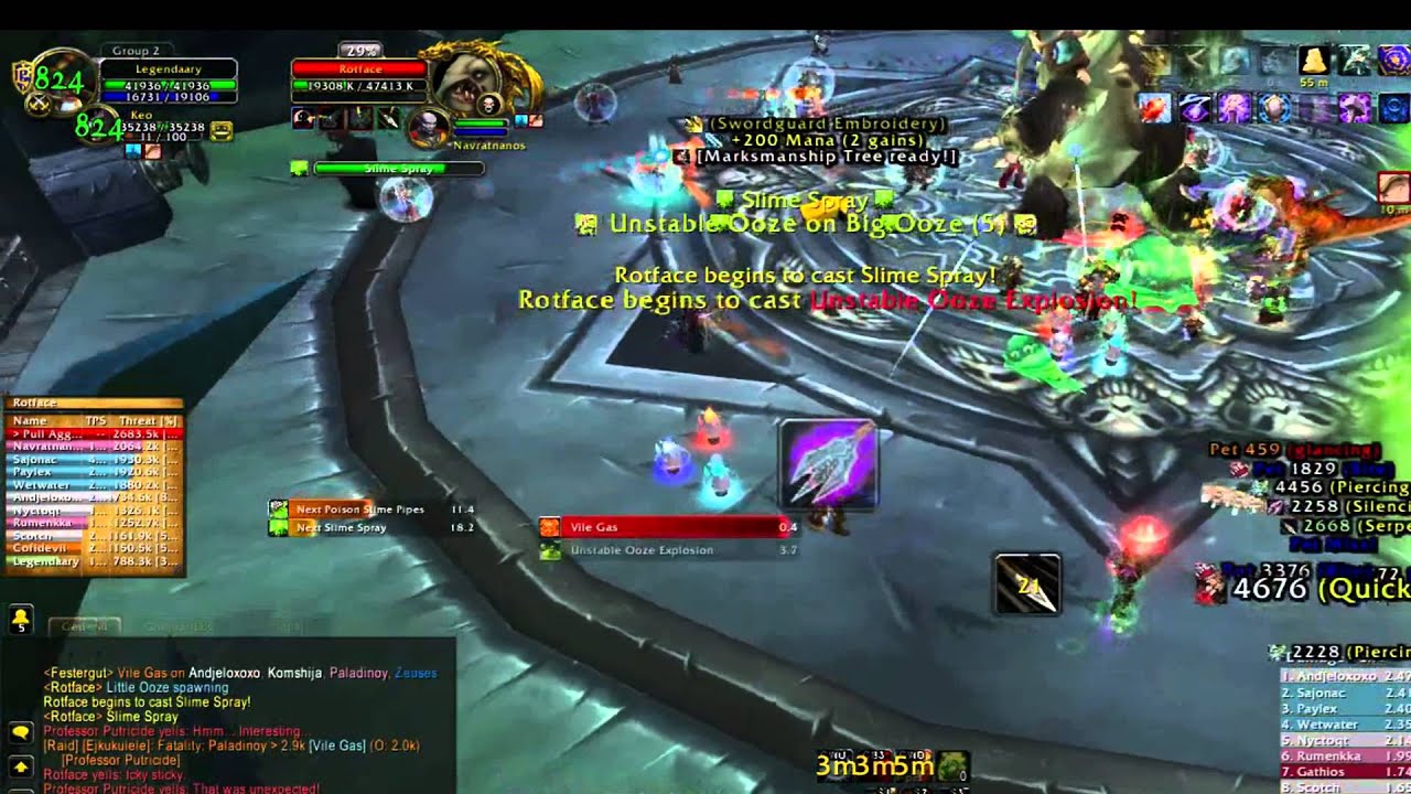 World of Warcraft Rotface 25 heroic hunter 3.3.5a - YouTube