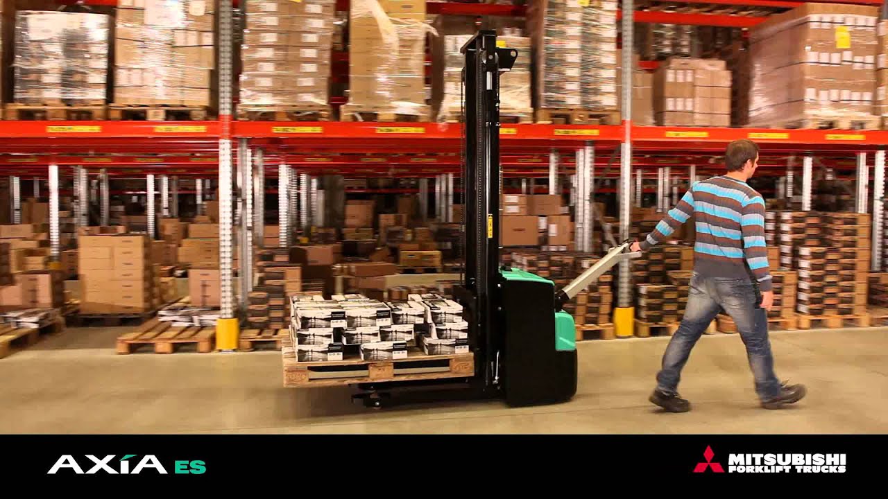 Mitsubishi elektrische meeloop stapelaar - AXIA ES - YouTube