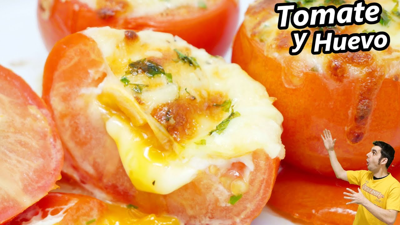 Simplemente pon UN HUEVO EN UN TOMATE y se sorprenderás! 😍🍅😋Receta ...