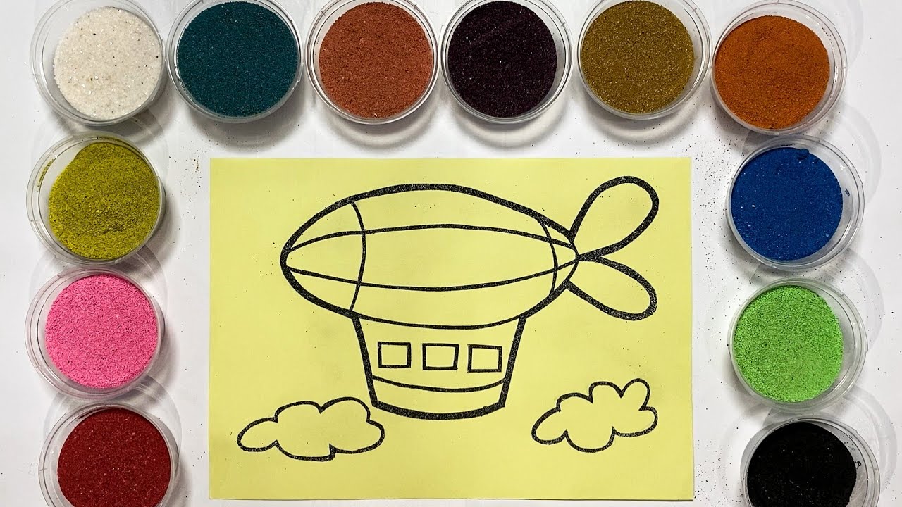 Menggambar Dan Mewarnai Balon Udara Untuk Anak | Belajar Menggambar # ...