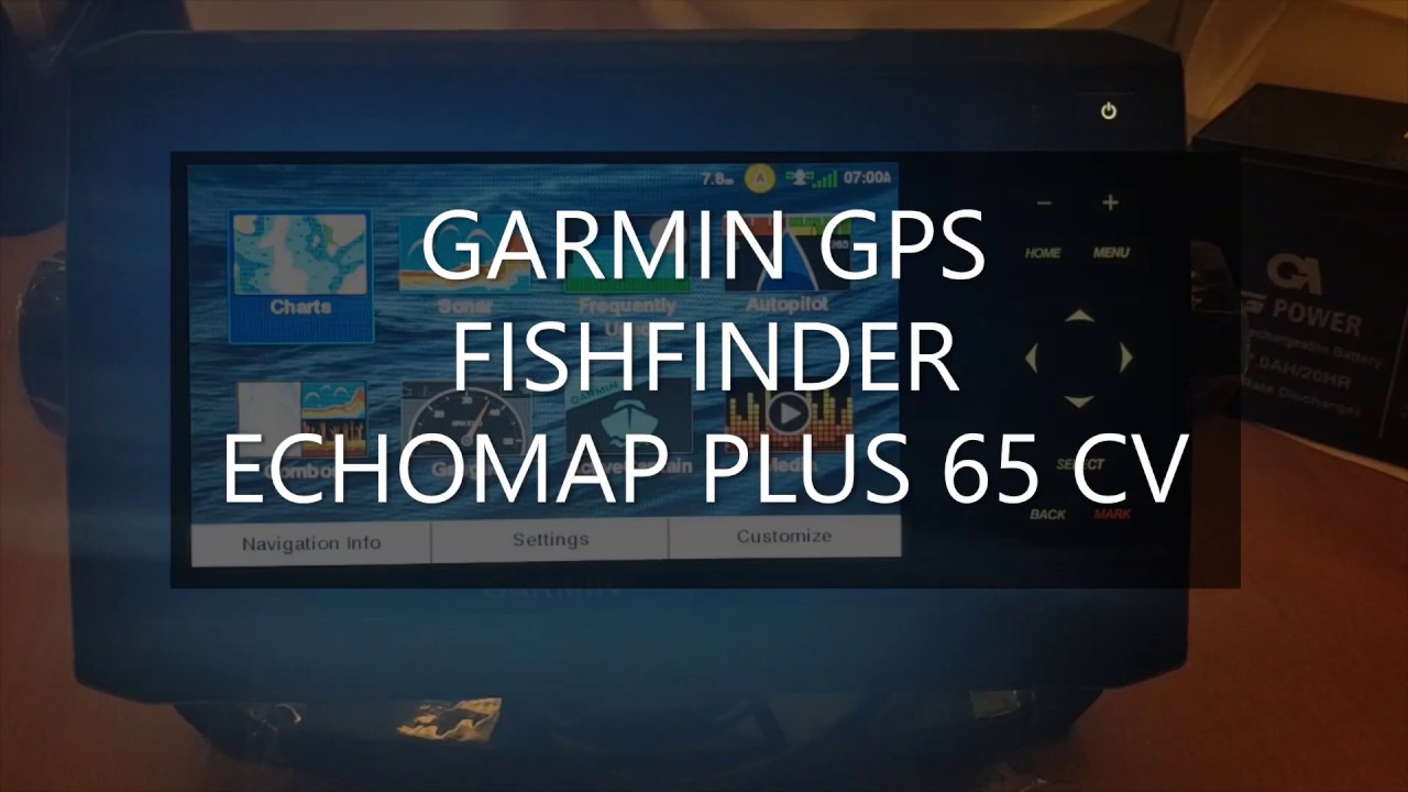 Garmin Echomap Plus 65 CV, Fishfinder + Chartplotter - YouTube