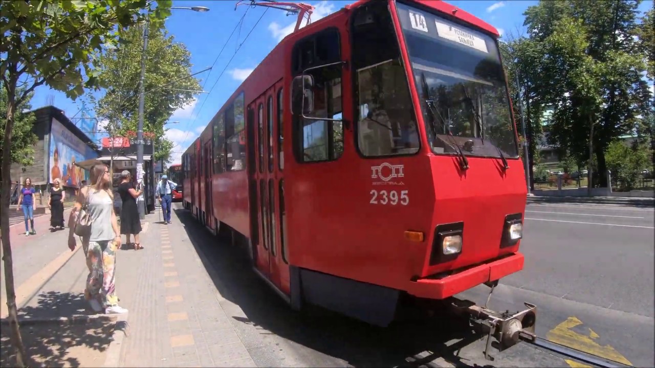 Belgrade Retro Tram - Tram ride through Downtown Belgrade - YouTube