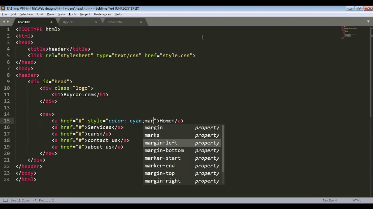 Web Page Header With Html And Css Hover Effect On Menu Items Youtube 1490