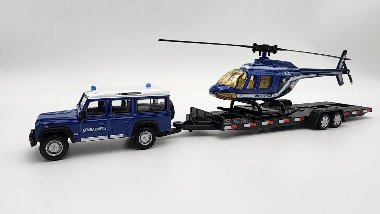 Diecast: Gendarmerie Land Rover Defender 110 Helicopter Transport • 1: ...
