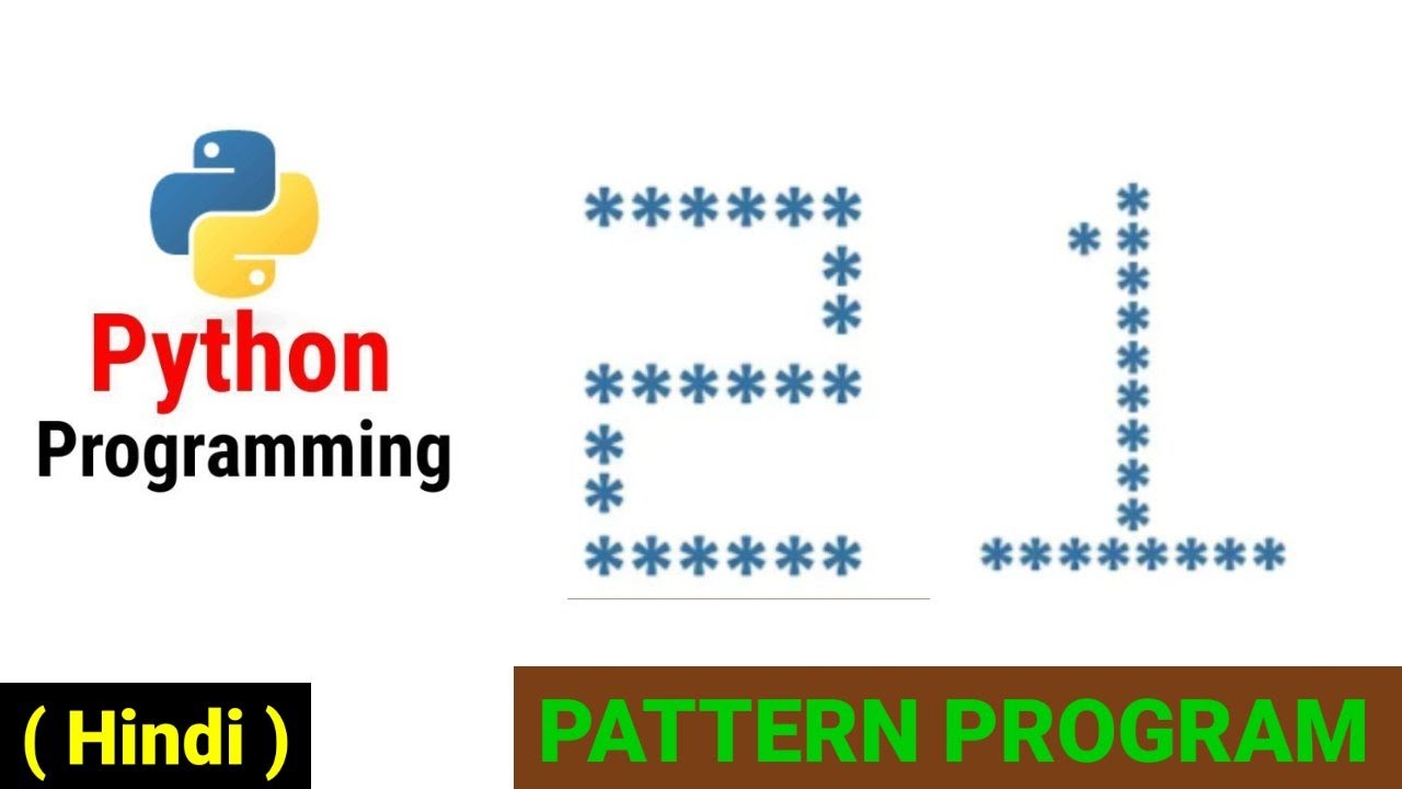 Printing Stars In 21 Shape Printing Stars In Twenty One In Python Python Pattern