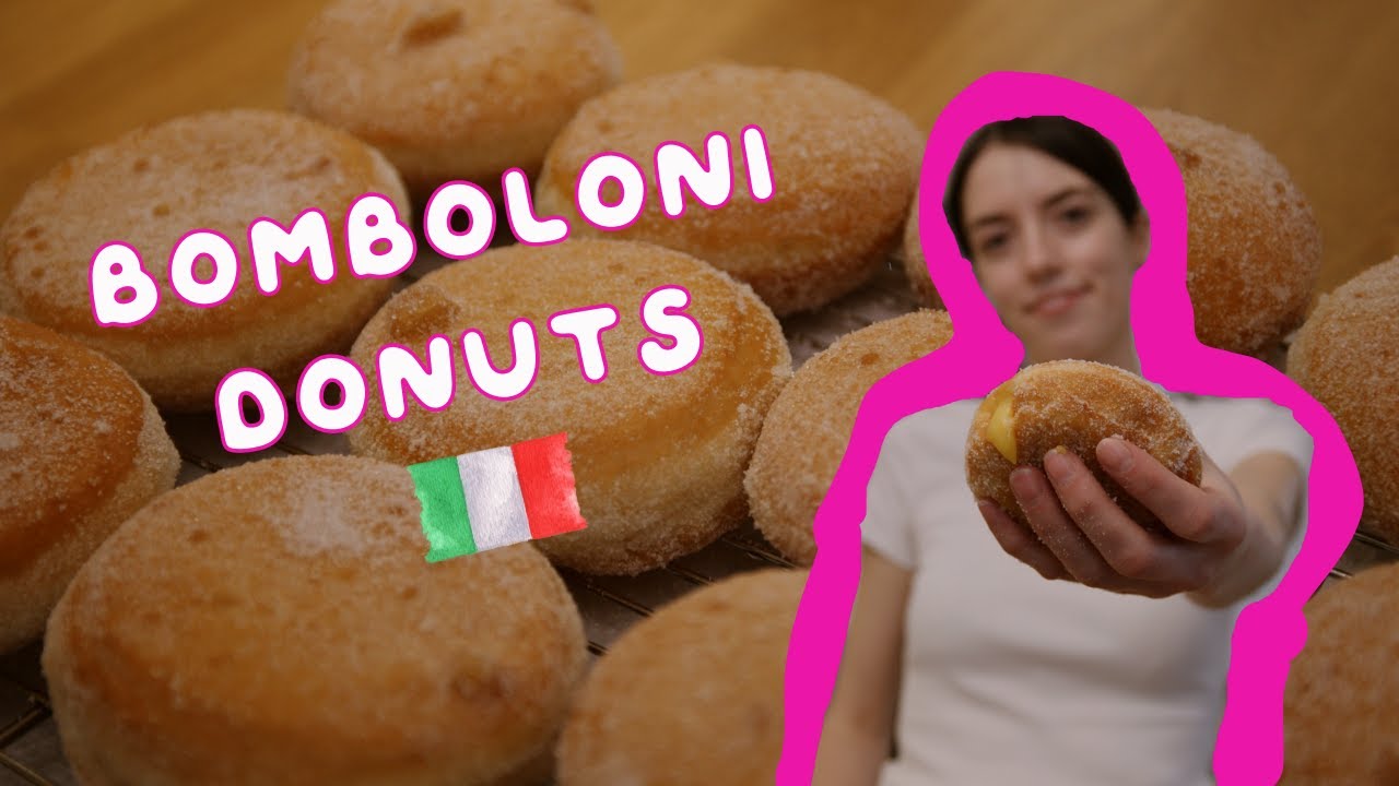 Lemon curd stuffed bomboloni donuts. - YouTube