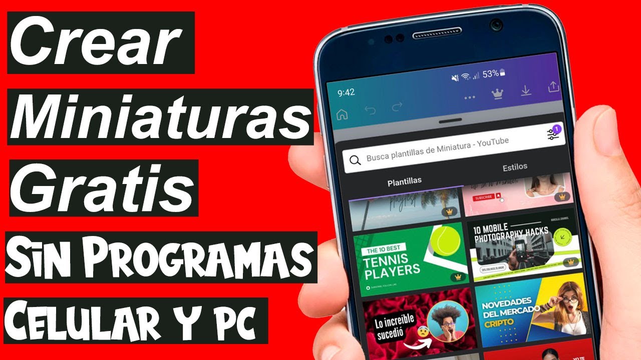COMO CREAR UNA MINIATURA PARA MI CANAL DE YOUTUBE GRATIS Y SIN PROGRAMAS PC Y CELULAR / 2024 ...