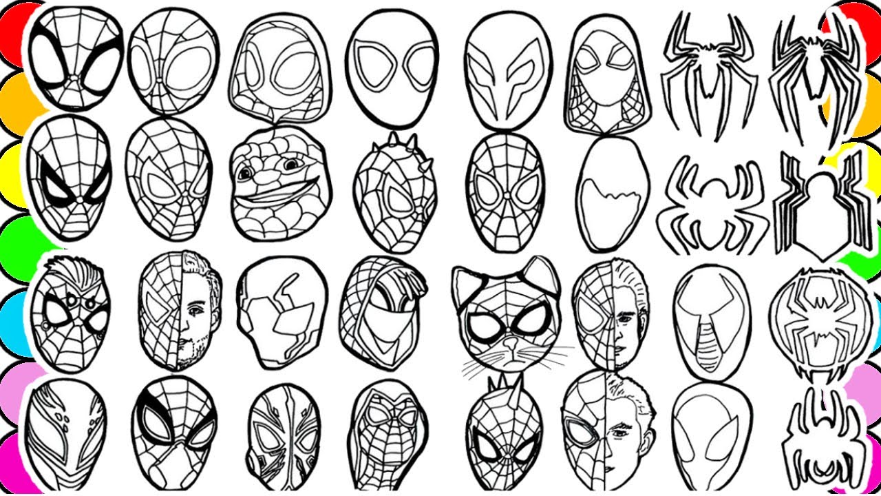 Spider man Team Coloring Pages spider man coloring pages marvel drawing ...