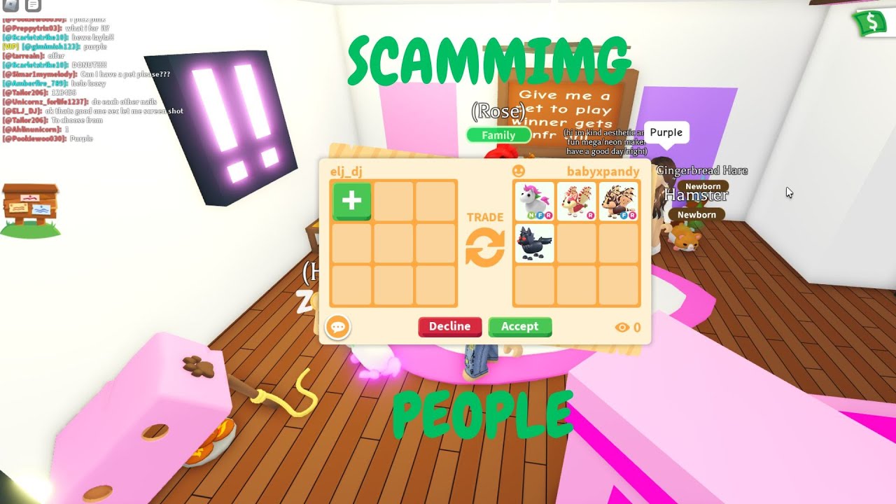 Being a scammer in adopt me! - YouTube