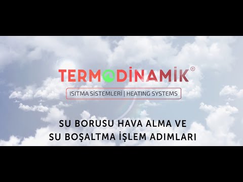 Su Borusu Hava Alma ve Su Boşaltma İşlem Adımları
