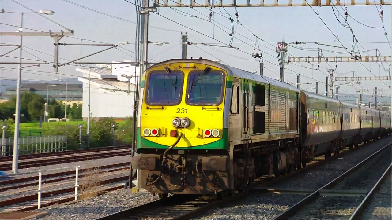 Irish Rail Class 201 (231) + Enterprise passing through Clontarf Road ...