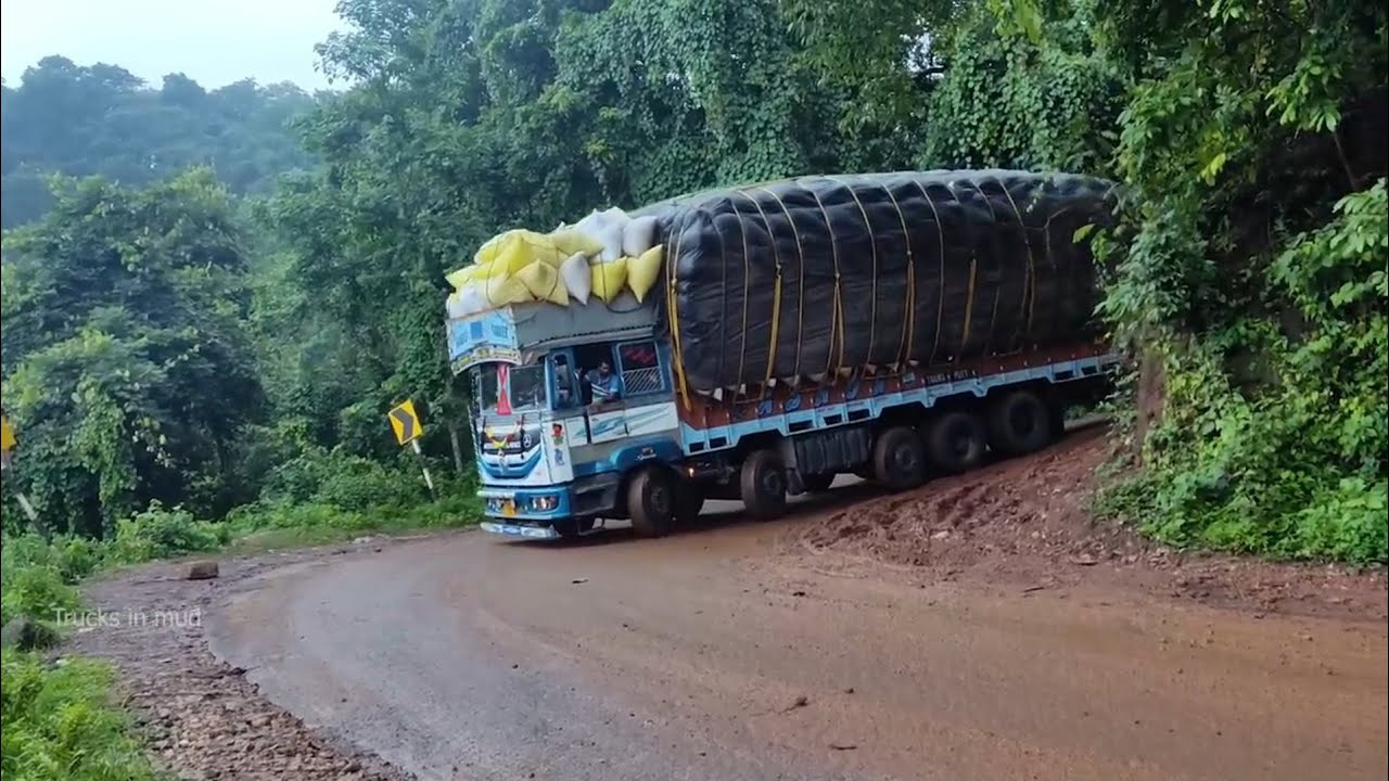 Lorry Videos | Heavy Overload Truck Dare Drive On Risky Ghat Downturns ...
