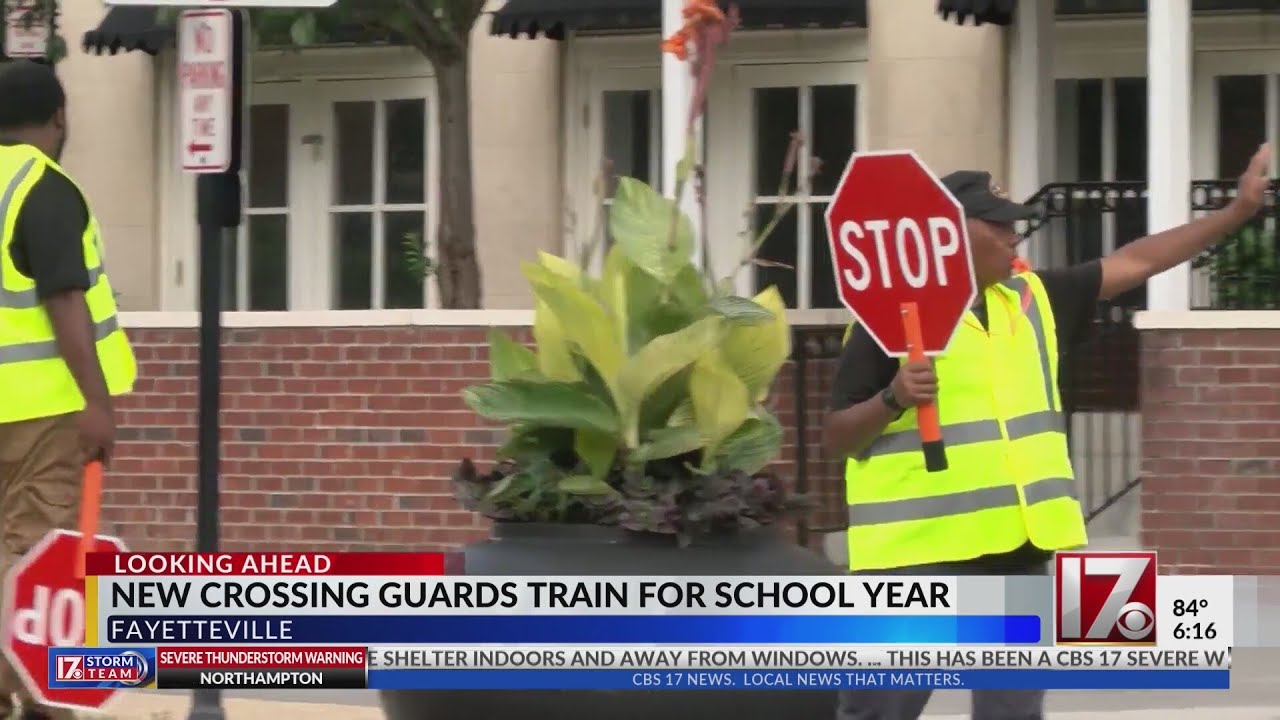 Fayetteville police training crossing guards for new school year - YouTube