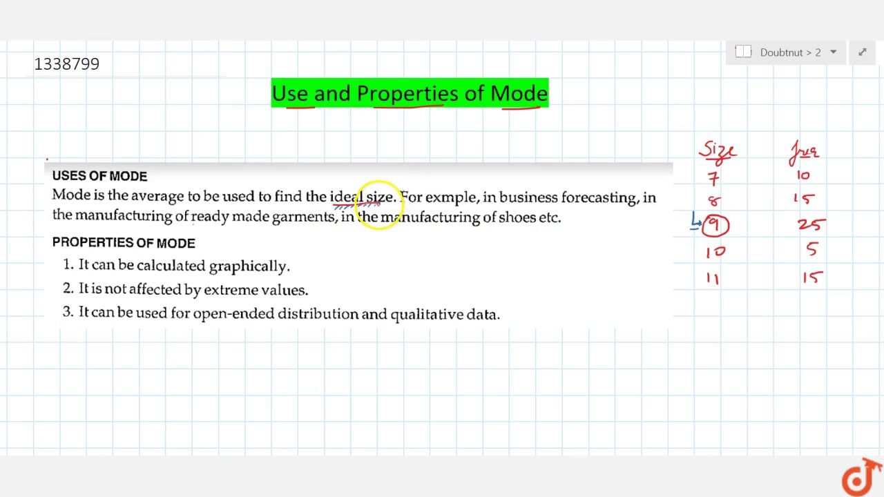 Use and Properties of Mode - YouTube