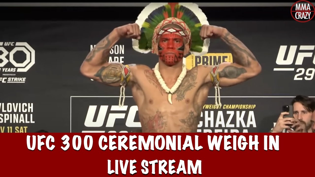 UFC 300: Pereira vs. Hill Ceremonial weigh in Live Stream - YouTube